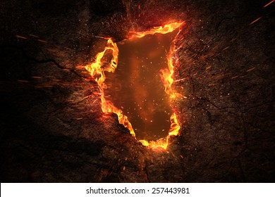 Fire in a Hole 4K wallpaper download