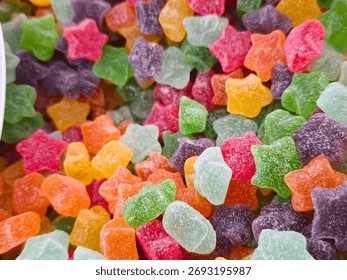 Vibrant Assortment of Sugared and Textured Gummy Confections premium 2K ...