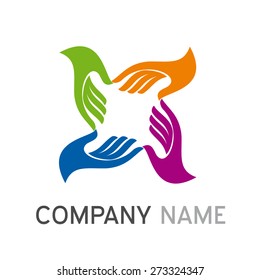 United Hands Logo Vector (.EPS) Free Download
