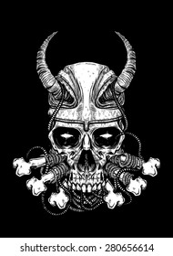 Slash skull Logo Vector (.EPS) Free Download