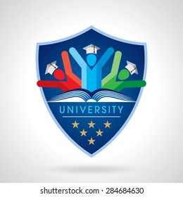 Education Shield Logo Vector (.AI) Free Download
