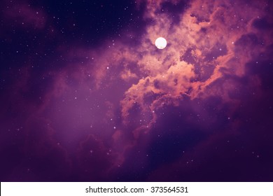 Abstract Purple Moon 4K wallpaper download