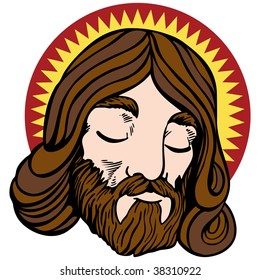 Rostro de Cristo Logo Vector (.AI) Free Download