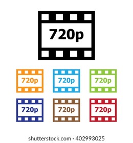 720p hd Logo Vector (.EPS) Free Download