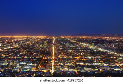 Los Angeles City Night View 2K wallpaper download