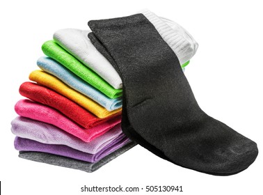 Orang yang berdiri di ujung kaus kaki ungu panjang dan sepatu bermotif ...