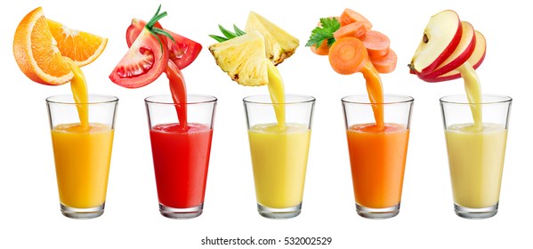 Refreshing Tropical Fruit Juices 4K wallpaper download