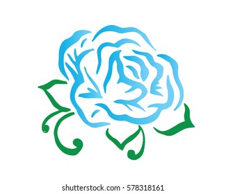 Blue rose Logo Vector (.EPS) Free Download
