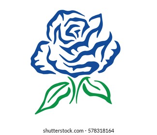 Blue rose Logo Vector (.EPS) Free Download