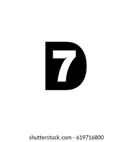 D7 Letter Logo Vector (.AI) Free Download