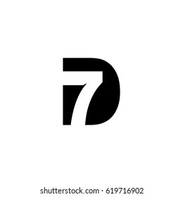 D7 Letter Logo Vector (.AI) Free Download
