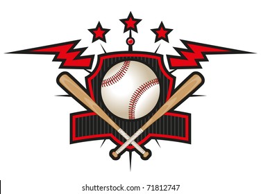 Red and black baseball Logo Vector (.EPS) Free Download