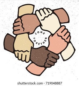 United Hands Logo Vector (.EPS) Free Download