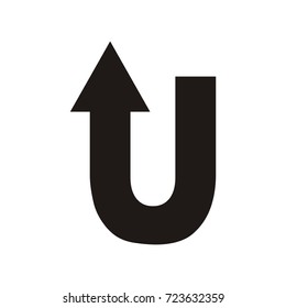 Letter U Arrow Logo Vector (.EPS) Free Download