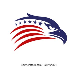 USA Flying Flag Logo Vector (.AI) Free Download