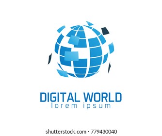 Digital World Logo Vector (.EPS) Free Download