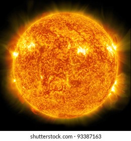 Red solar system, sun, space, stars, fire 2K wallpaper download