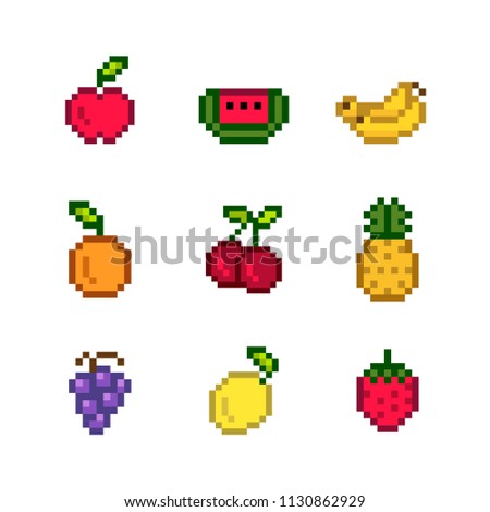 8-BIT-STRAWBERRY Stock Vector Images - Avopix.com