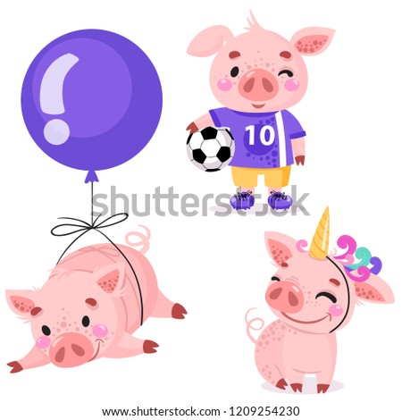 PIG-FOOTBALL Stock Vector Images - Avopix.com