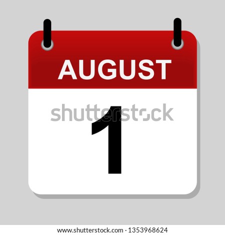 1-AUGUST-CALENDAR Stock Vector Images - Avopix.com