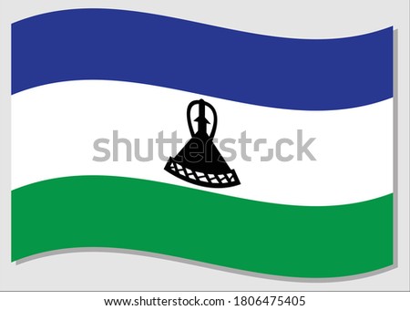 WAVING-BASOTHO-FLAG Stock Vector Images - Avopix.com