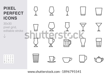 GLASSWARE-SYMBOLS Stock Vector Images - Avopix.com
