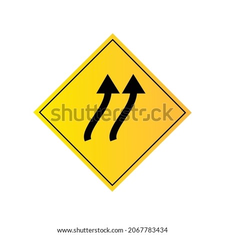 LANE-SHIFT-SIGN Stock Vector Images - Avopix.com