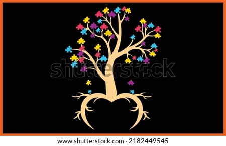 AUTISM-TREE-SVG Stock Vector Images - Avopix.com