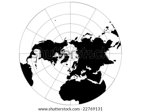 NORTH-POLE-PROJECTION-MAP Stock Vector Images - Avopix.com