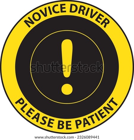 NOVICE-DRIVER-SIGN Stock Vector Images - Avopix.com