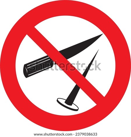 NO-SHARP-OBJECTS-ALLOWED Stock Vector Images - Avopix.com