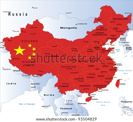 CHINES-MAP Stock Vector Images - Avopix.com