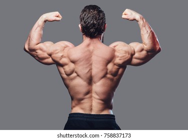 Bodybuilder Model Showing His Muscular Back 스톡 사진 421465687 | Shutterstock