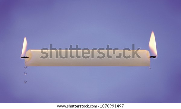 Image Burning Candle Both Ends Stock Photo 1070991497 | Shutterstock