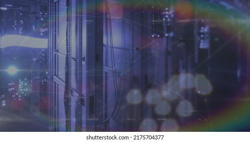 Image Data Lights Over Servers Network Stock Photo 2175704377 ...