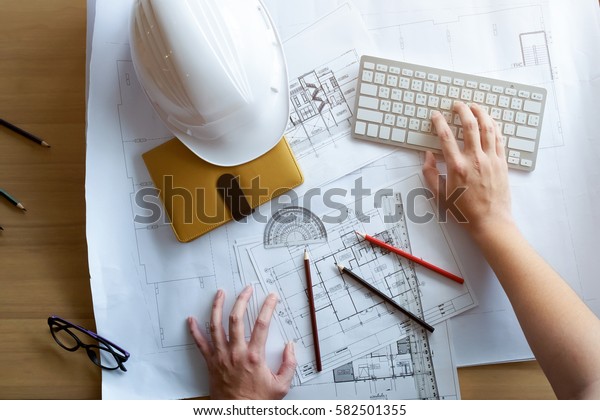 Image Engineer Hands Working Engineering Tool Stock Photo (Edit Now ...