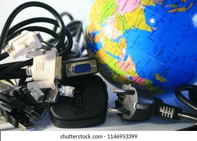 Image Globe Three Computer Mice Computer Stock Photo 1146953399 ...