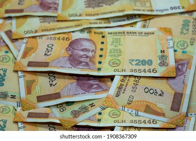 Closeup Shot Indian 200 Rupee Note Stock Footage Video (100% Royalty ...