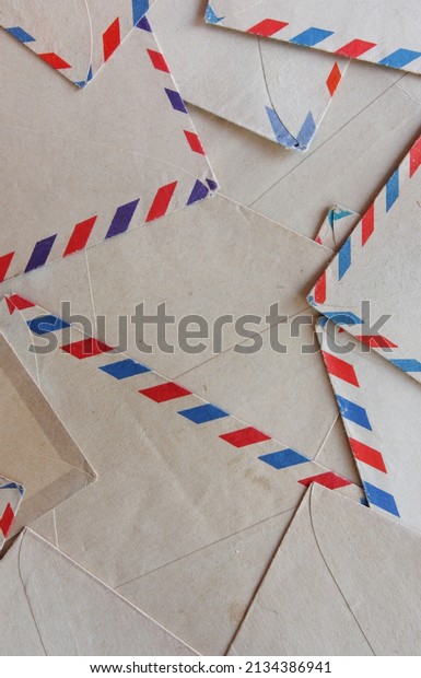 Image Old Envelopes Background Stock Photo 2134386941 | Shutterstock