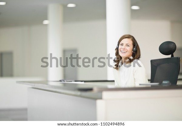 Image Receptionist Stock Photo (Edit Now) 1102494896