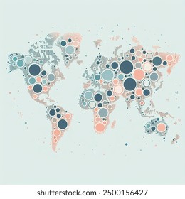 Image World Map Very Schematic Minimalist AI-generated image 2500155089 ...