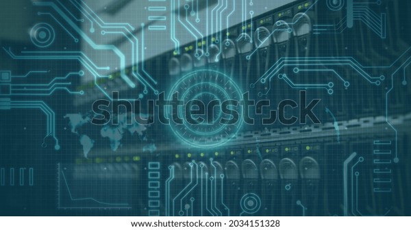 Image Scope Scanning World Map Computer Stock Photo 2034151328 ...