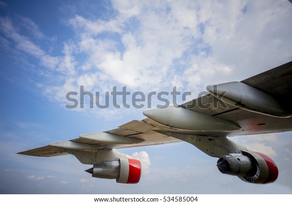 Image Wing Jet Engine Airplane Over Stock Photo 534585004 | Shutterstock