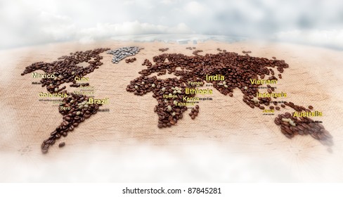 10,870 Coffee World Map Images, Stock Photos & Vectors | Shutterstock