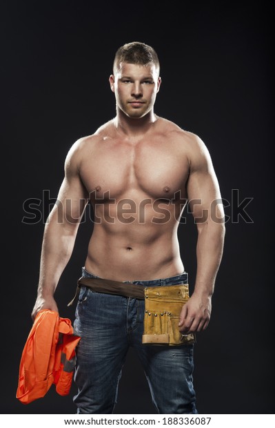 Image Young Handsome Builder Posing On Stock Photo 188336087 | Shutterstock