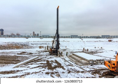 Implementation Cluster Pile Driving Engineering Tests Stock Photo (Edit ...