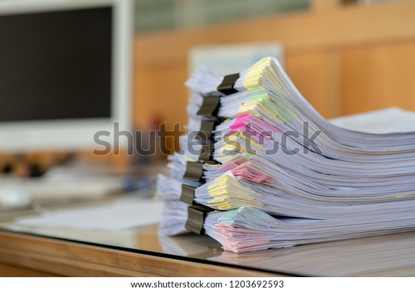 Important Documents Placed On Desk Office Stock Photo 1203692593 ...