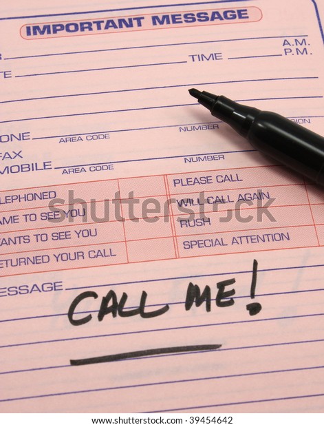 Important Message Notepad Words Call Me Stock Photo 39454642 | Shutterstock