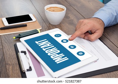 Important Screen Concept Stock Photo (Edit Now) 521827387