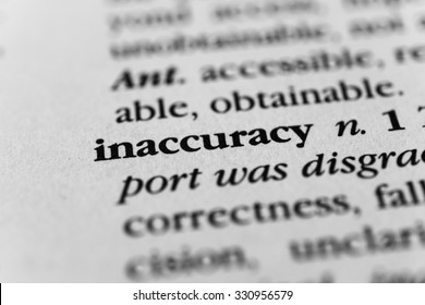 Inaccuracy Images, Stock Photos & Vectors | Shutterstock